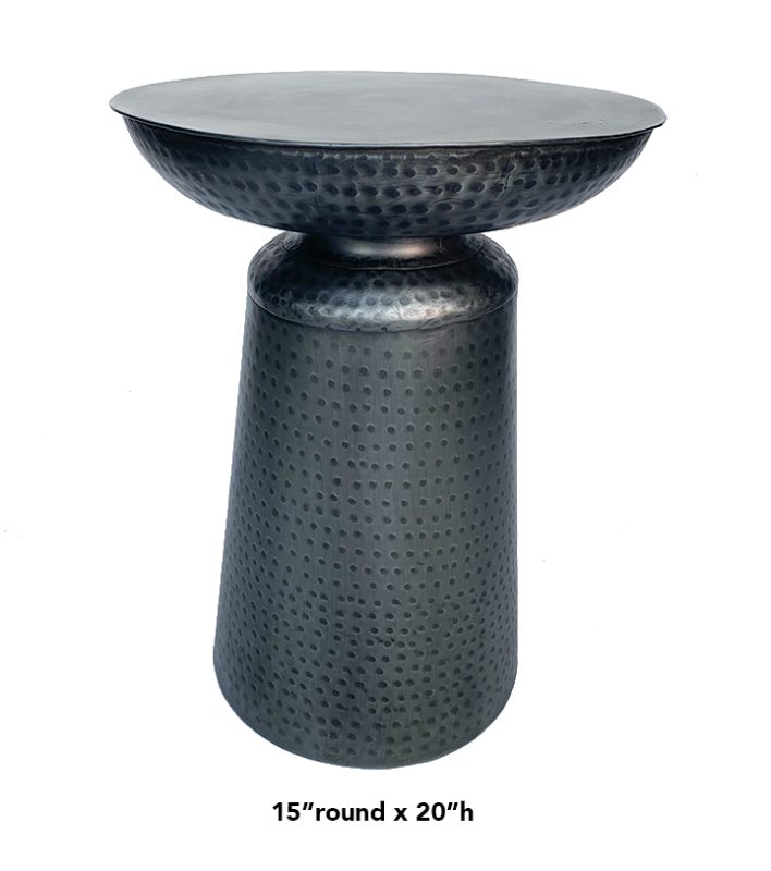 Hammered Metal Table – renttostage